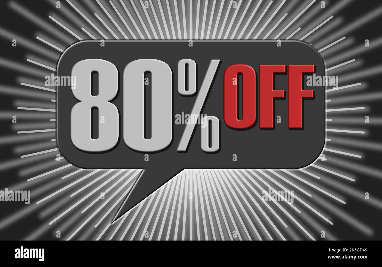 80 percent discount sign Stock Vector Images - Alamy
