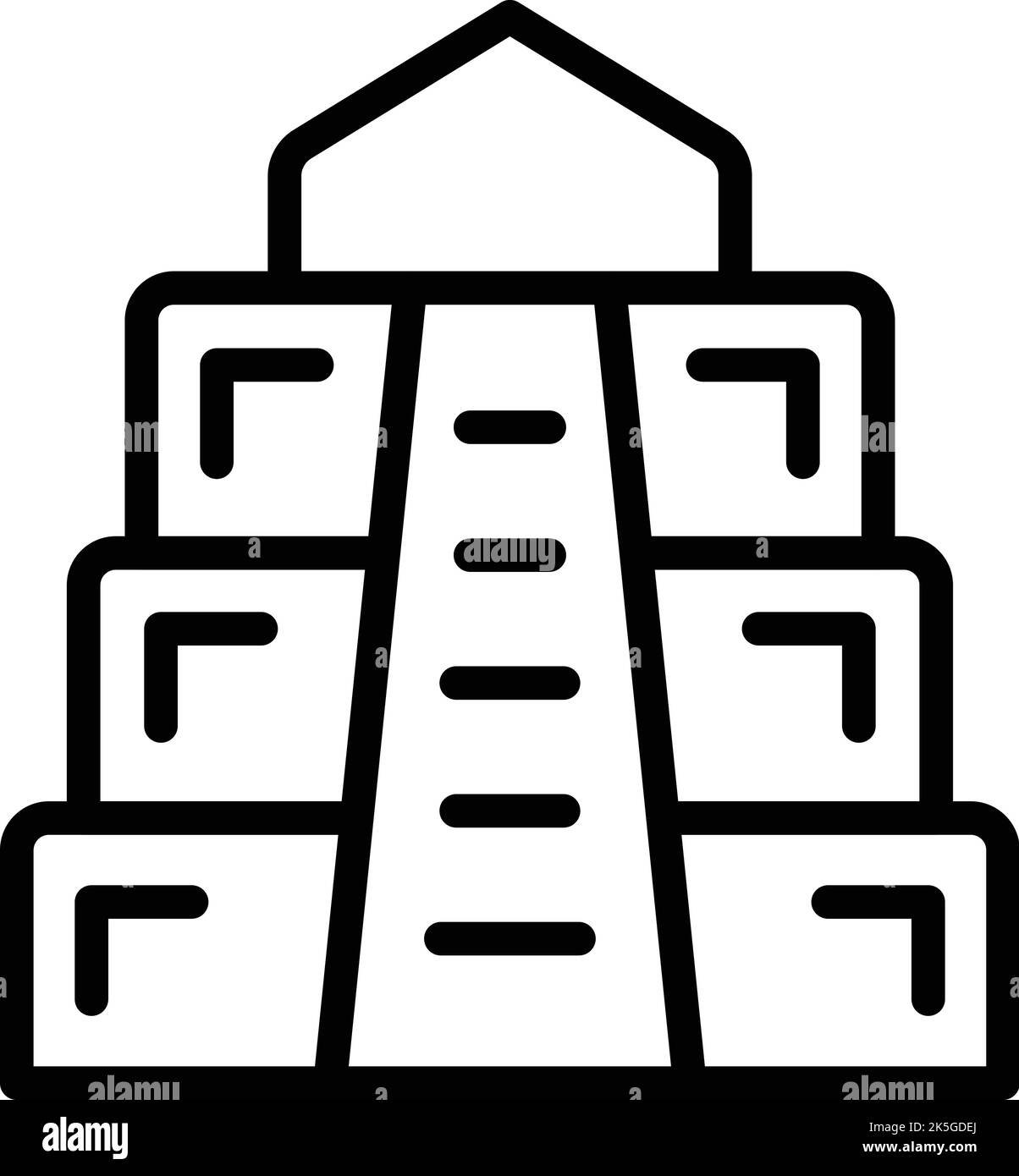 Myanmar temple icon outline vector. National culture. Union sky Stock ...