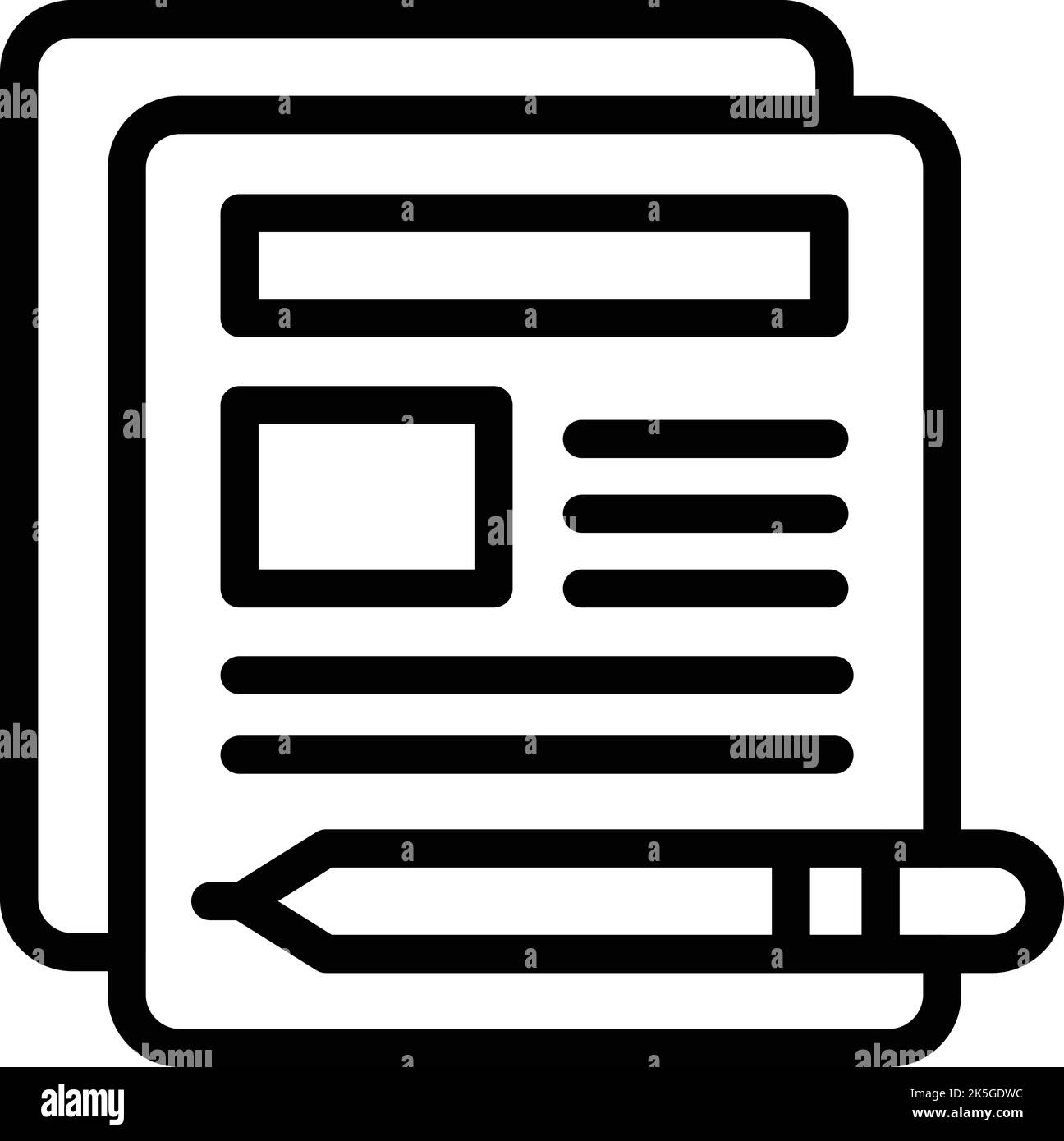 Write report icon outline vector. Top team. Worker project Stock Vector ...