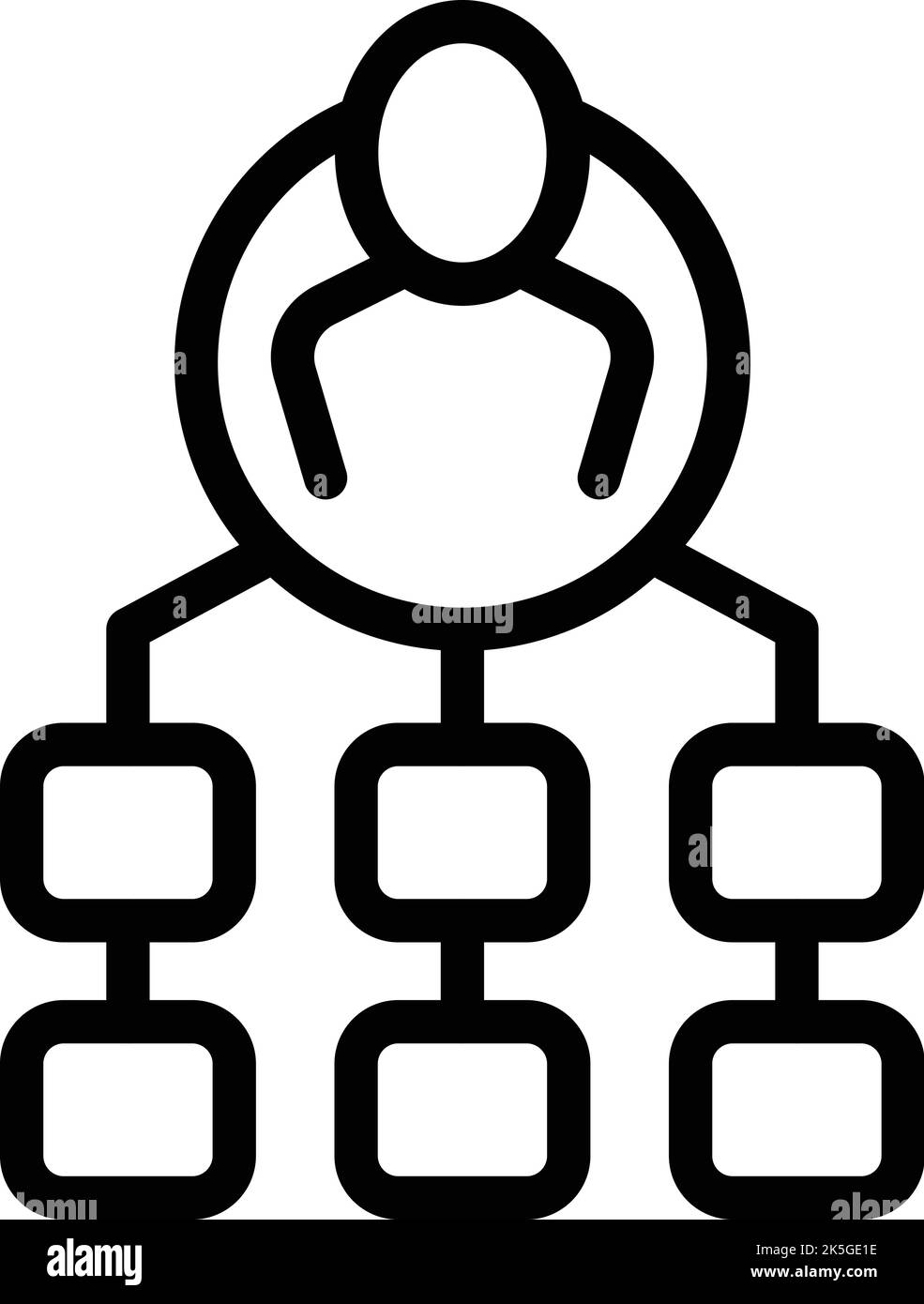 View chart icon outline vector. Office meeting. Team top Stock Vector ...