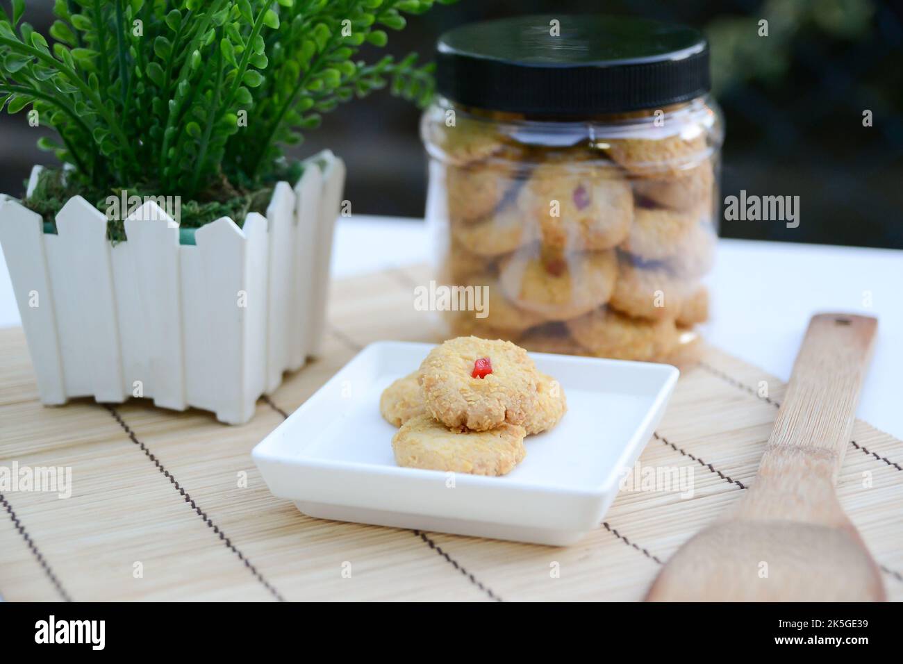 Home made of Malaysia traditional Cornflakes or ' Biskut Cornflakes ...