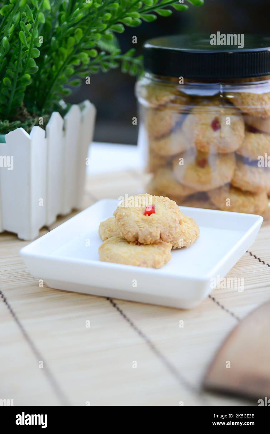 Home made of Malaysia traditional Cornflakes or ' Biskut Cornflakes ...