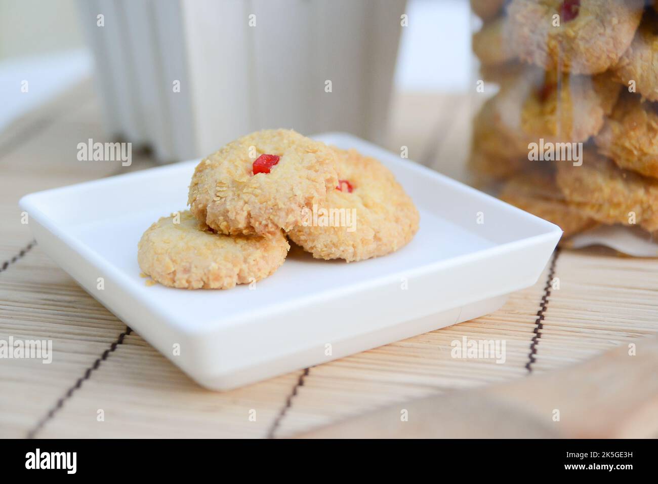 Home made of Malaysia traditional Cornflakes or ' Biskut Cornflakes ...
