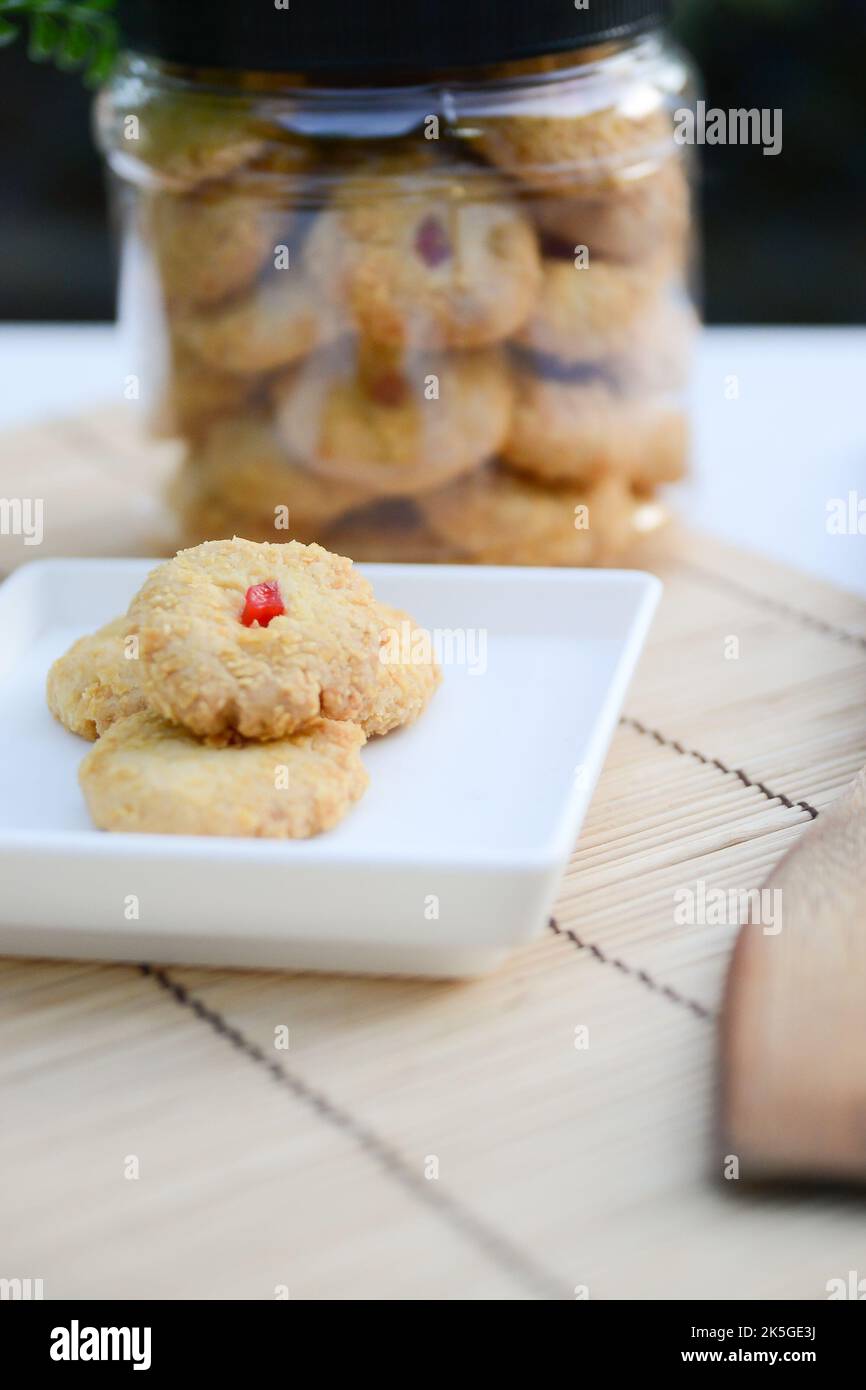 Home made of Malaysia traditional Cornflakes or ' Biskut Cornflakes ...