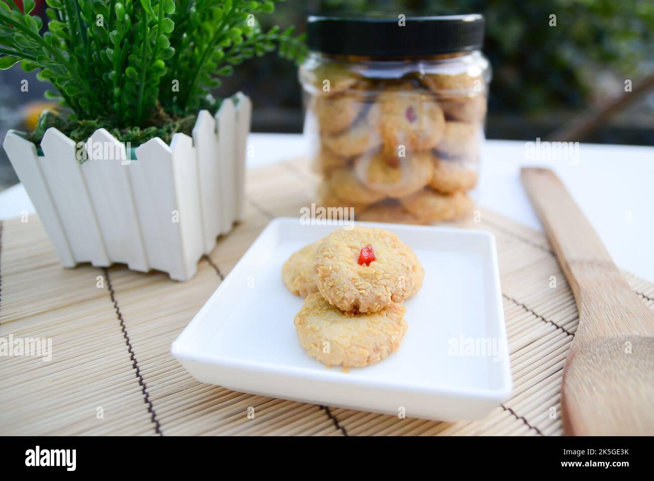 Home made of Malaysia traditional Cornflakes or ' Biskut Cornflakes ...