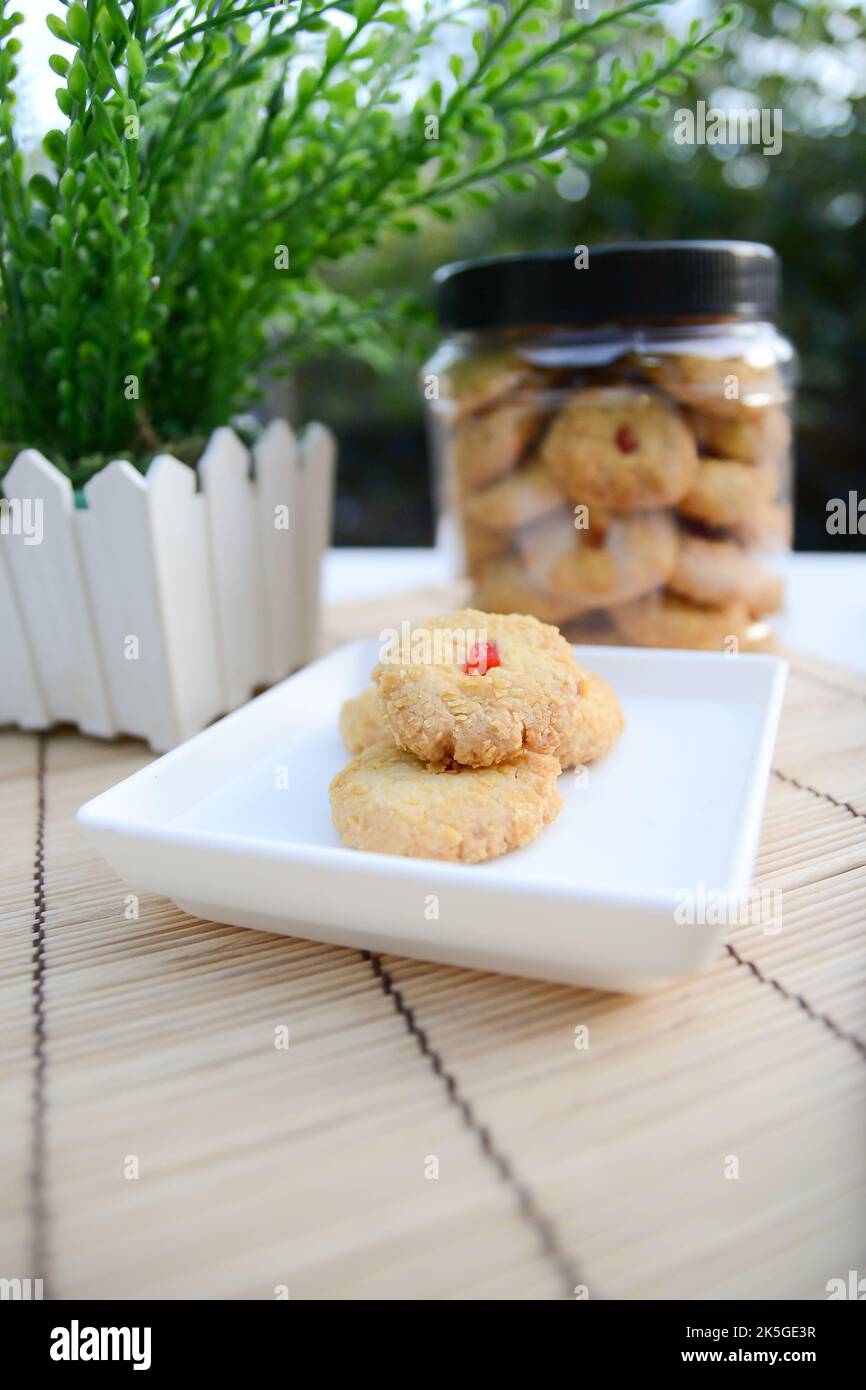 Home made of Malaysia traditional Cornflakes or ' Biskut Cornflakes ...