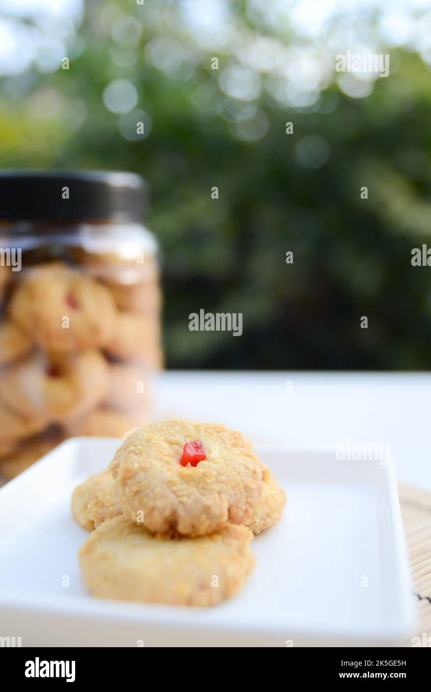 Home made of Malaysia traditional Cornflakes or ' Biskut Cornflakes ...