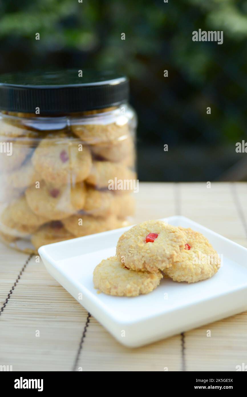 Home made of Malaysia traditional Cornflakes or ' Biskut Cornflakes ...