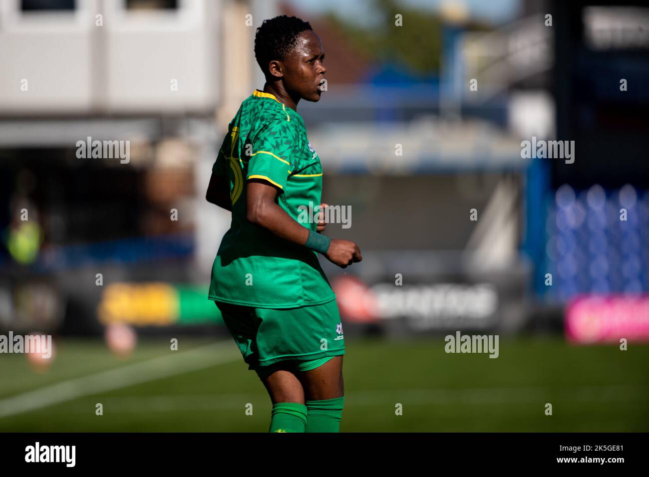 London, UK. 08th Oct, 2022. Bongeka Gamede (3 South Africa) during the International Friendly ...