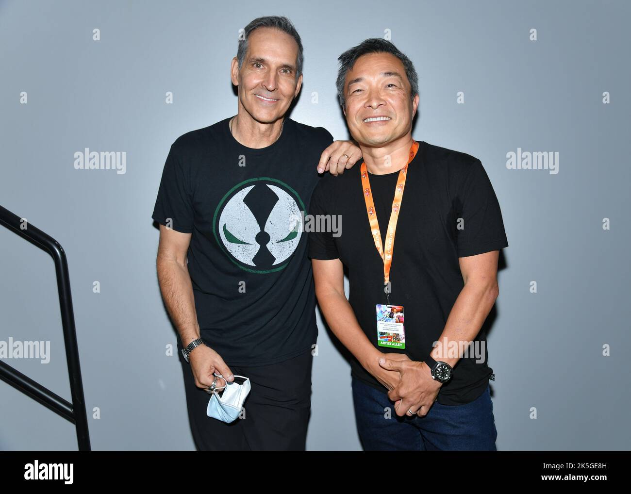 Todd McFarlane and Jim Lee attend New York Comic Con 2022 on October 07 ...