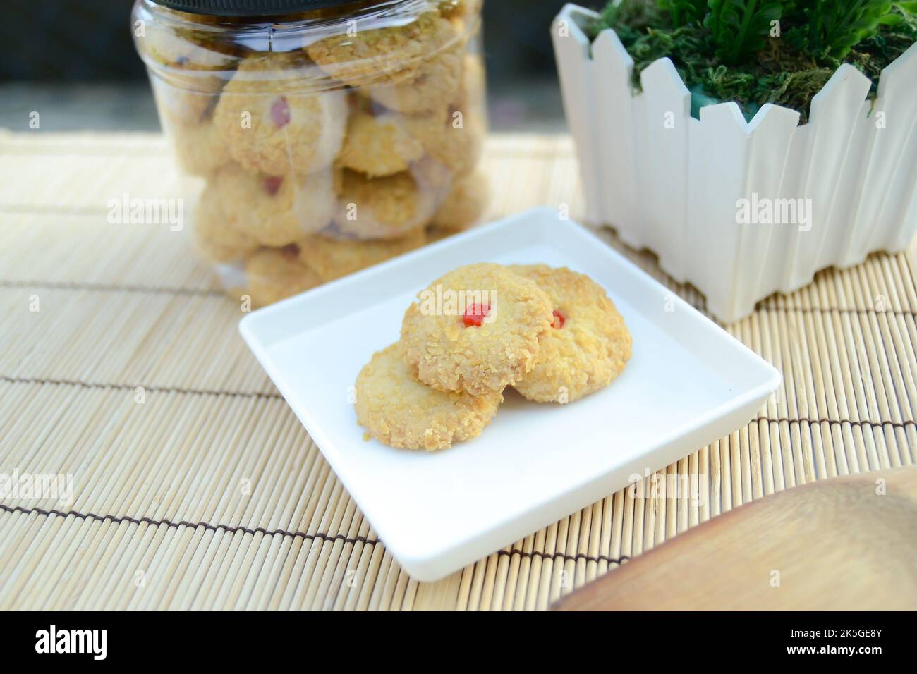 Home made of Malaysia traditional Cornflakes or ' Biskut Cornflakes ...