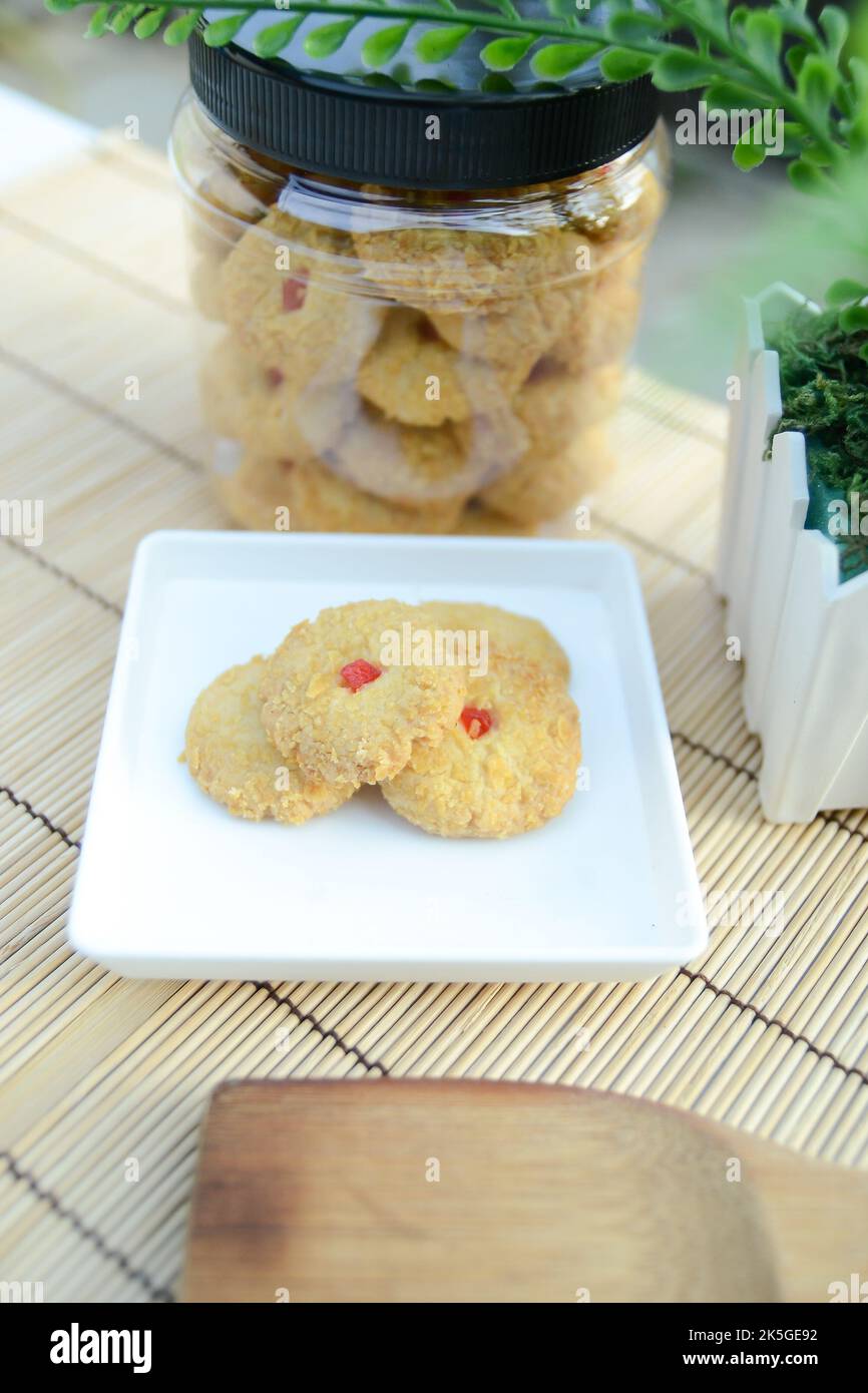 Home made of Malaysia traditional Cornflakes or ' Biskut Cornflakes ...