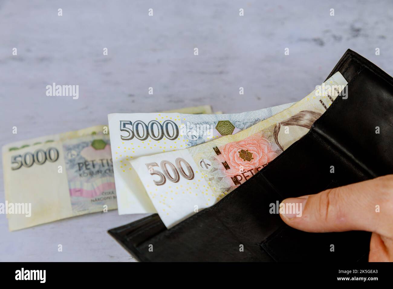 Korunas banknotes hi-res stock photography and images - Alamy