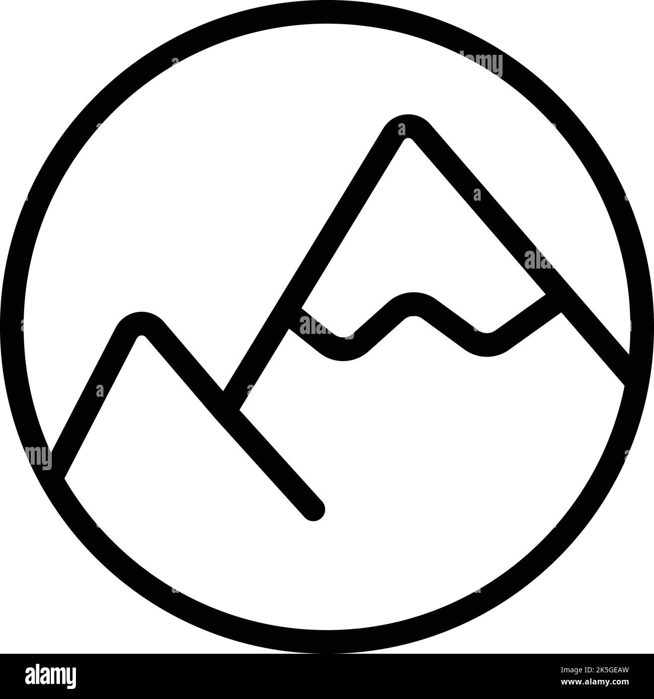 Mountain target icon outline vector. Team top. Company strategy Stock ...