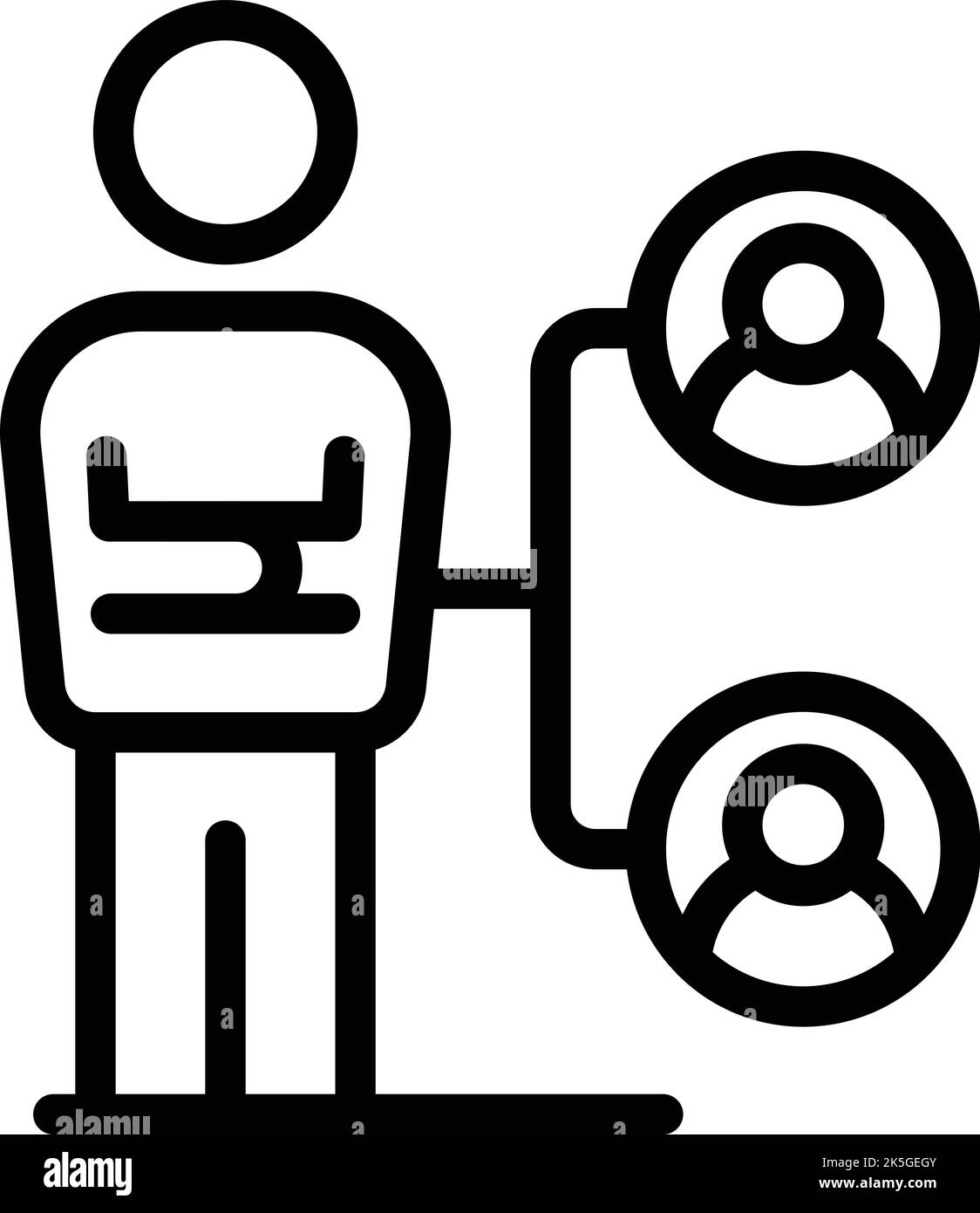 Top manager icon outline vector. Business team. Office strategy Stock ...