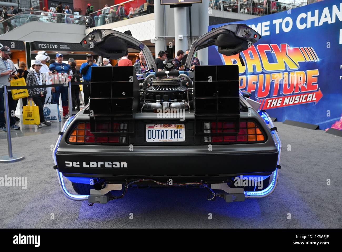 A Delorean Time Machine from Back To The FUture on display at New York ...