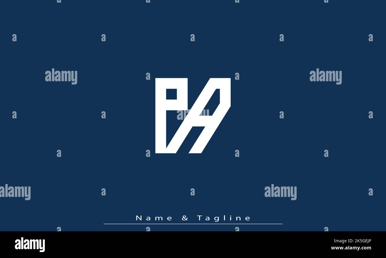 Alphabet letters Initials Monogram logo PA , AP Stock Vector Image ...