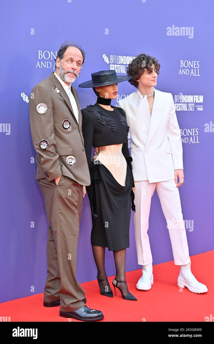 London, UK. 08th Oct, 2022. Luca Guadagnino, Taylor Russell, Timothee ...