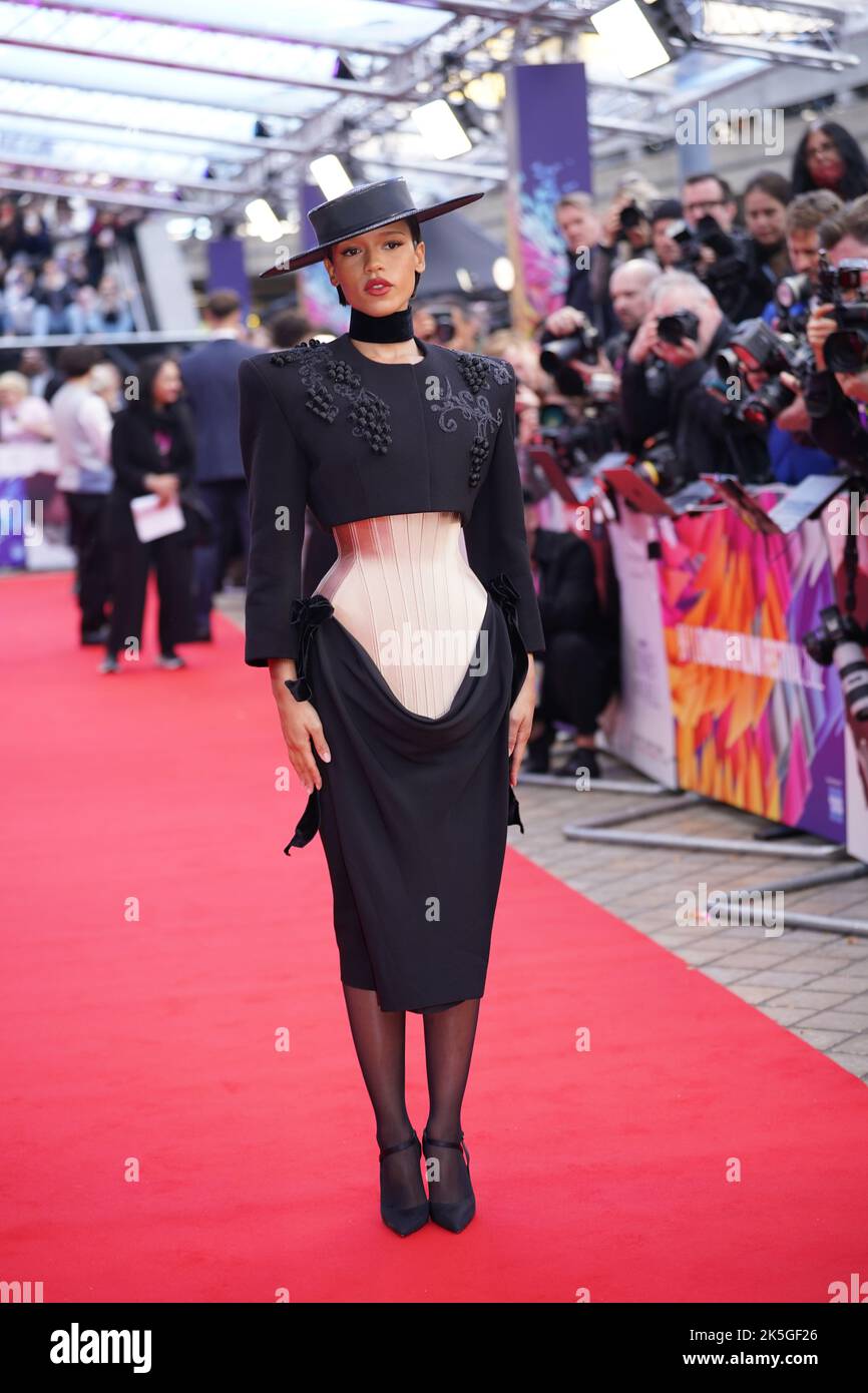 Taylor Russell attending the UK premiere of Bones and All during the ...