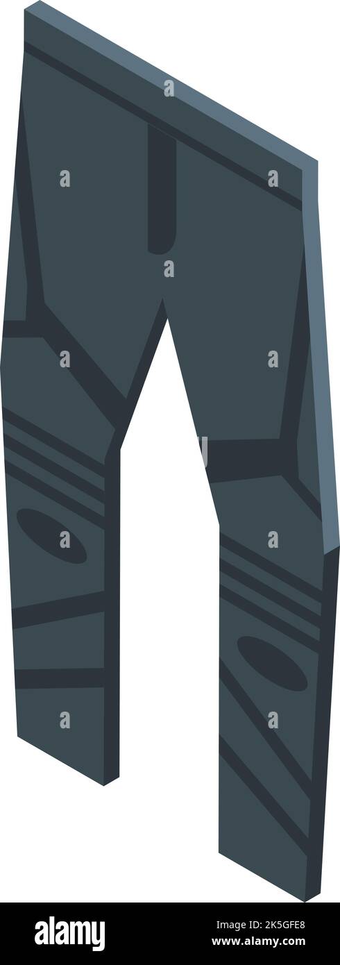 Safety pants icon isometric vector. Bike equipment. Moto race Stock ...