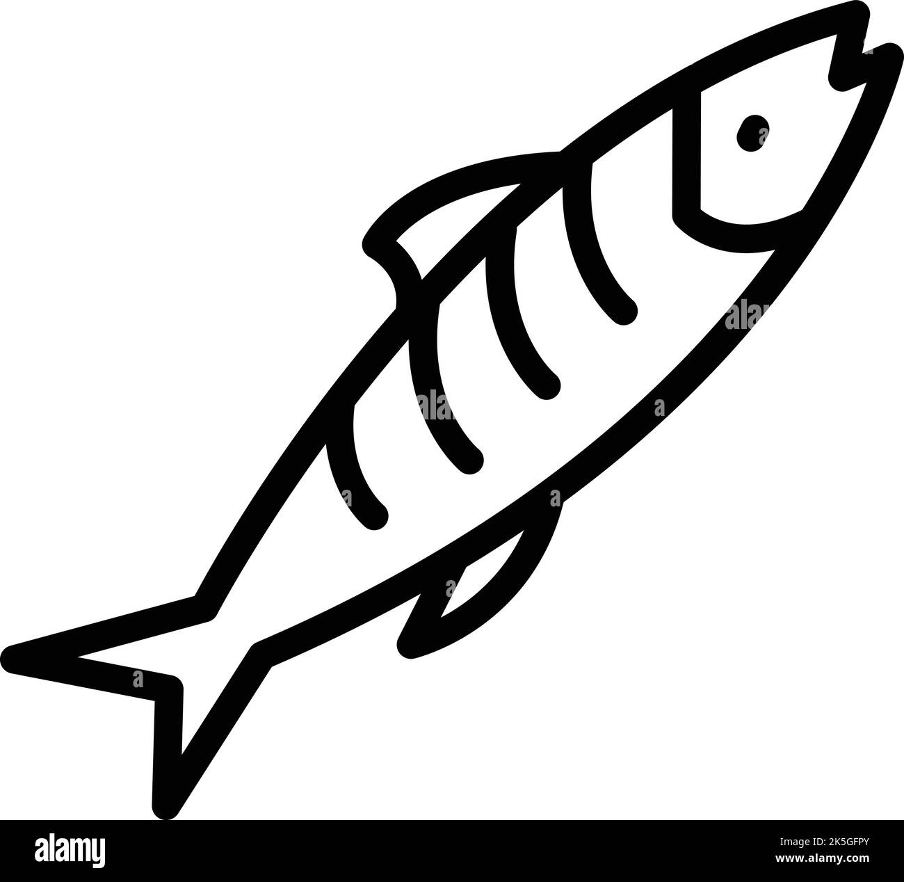 Fishing herring icon outline vector. Kitchen fish. Hand store Stock ...