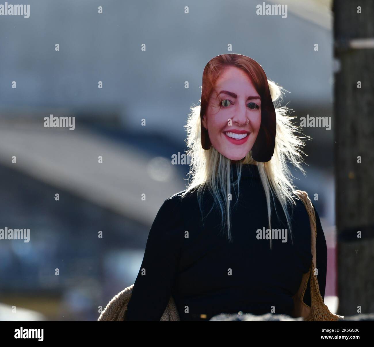 Cheddar, UK. 08th Oct, 2022. A person with friends are seen in Cheddar ...