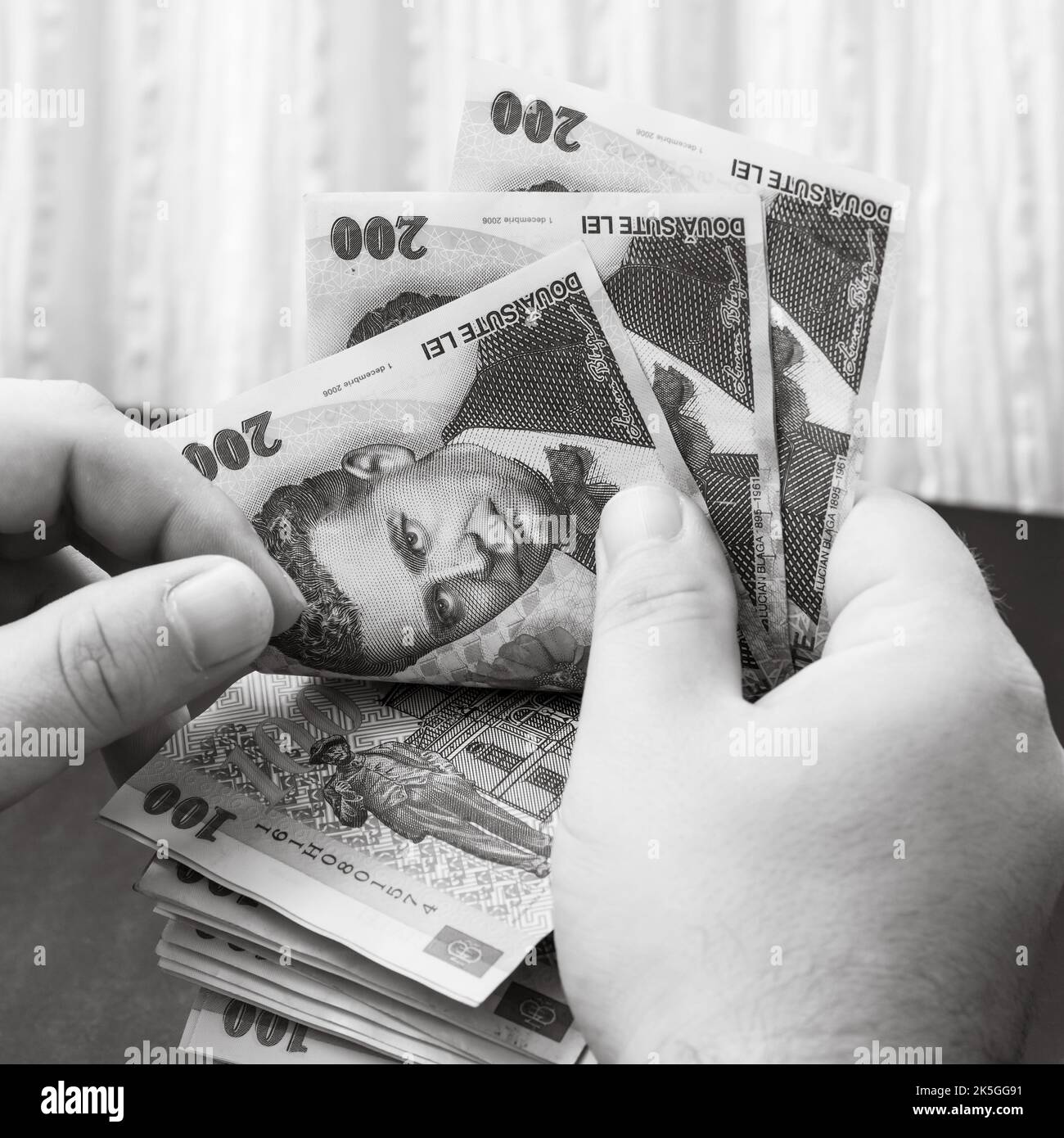 LEI Romanian money. RON Leu money european currency and inflation Stock ...