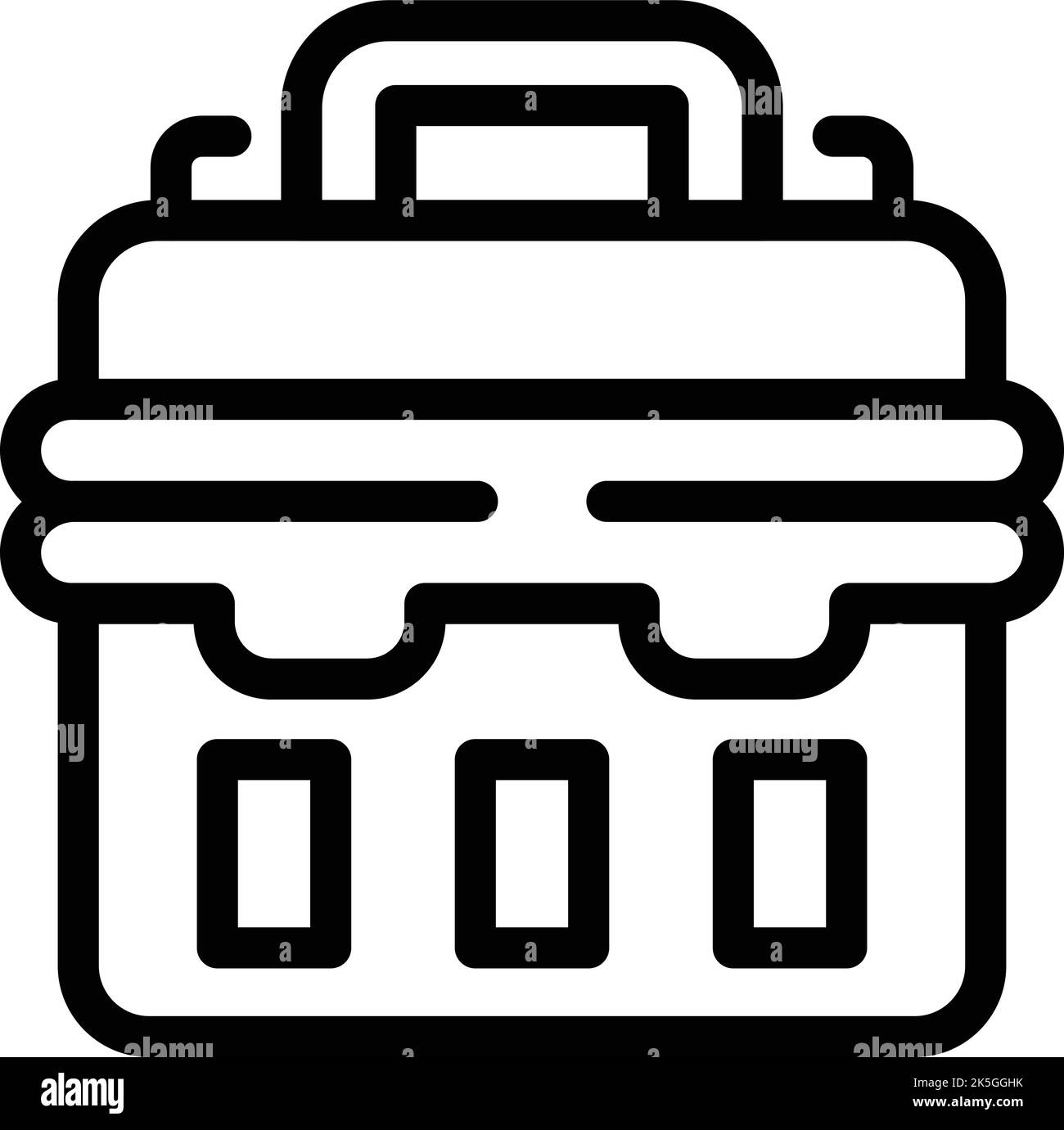 Toolkit icon outline vector. Tool box. Open kit Stock Vector Image ...