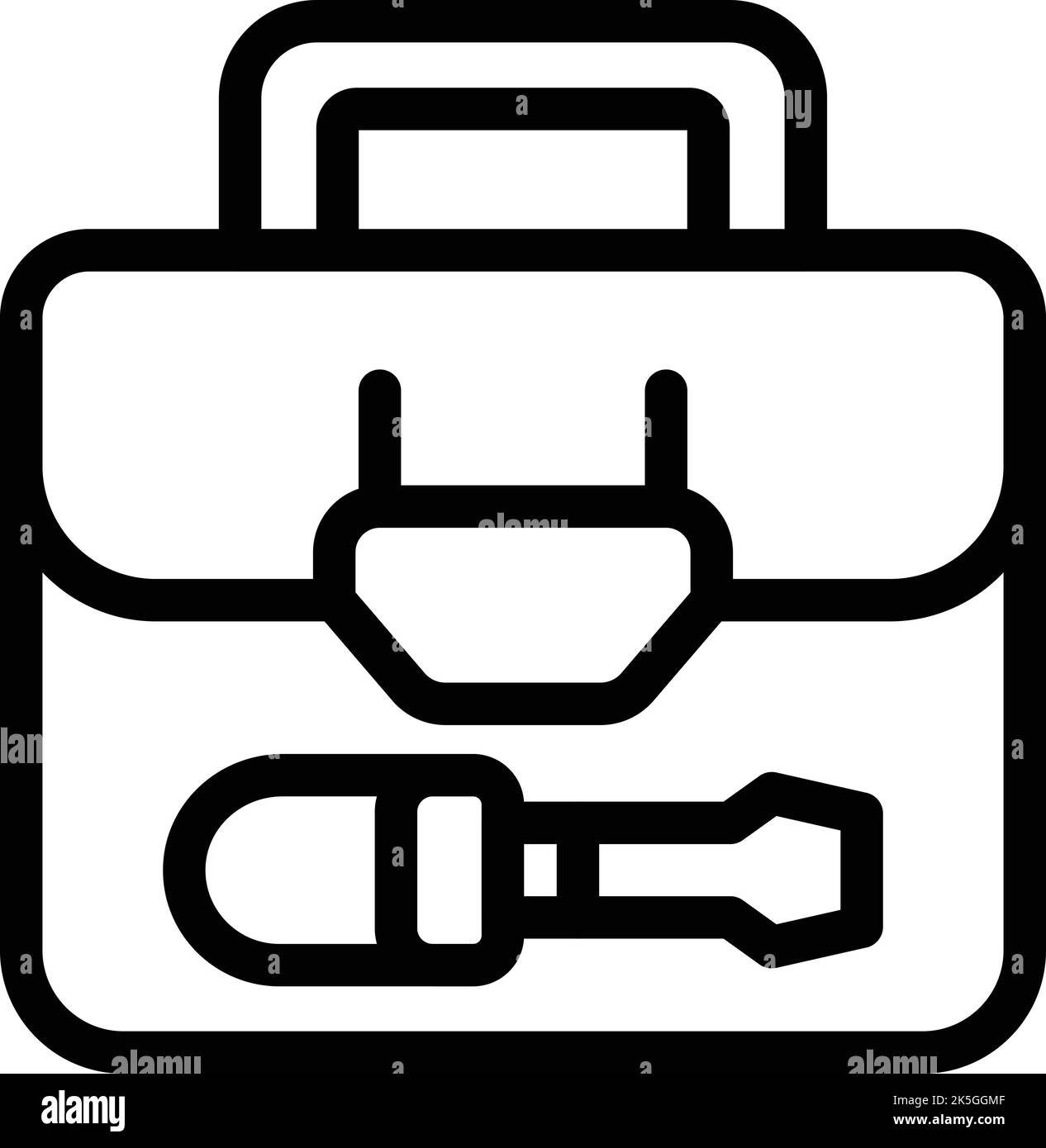 Craft toolbox icon outline vector. Tool box. Home case Stock Vector ...