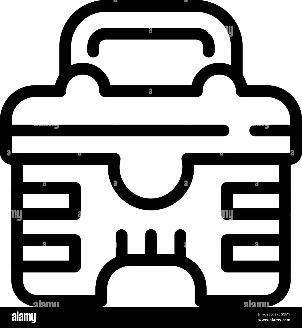 Crate toolbox icon outline vector. Tool box. Open kit Stock Vector ...