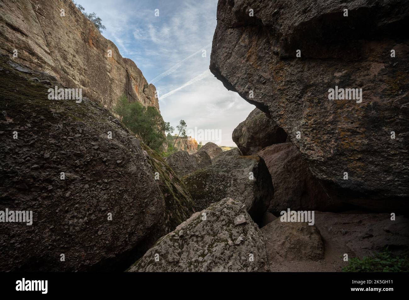 Trail Exits Bear Gulch Cave in Pinnacles National Park Stock Photo - Alamy