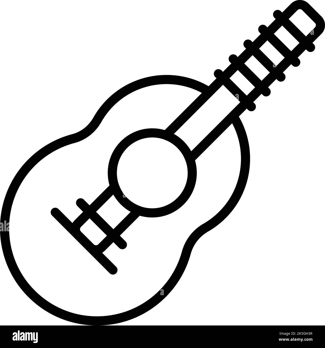 Ukulele style icon outline vector. Music hawaii. Acoustic art Stock ...