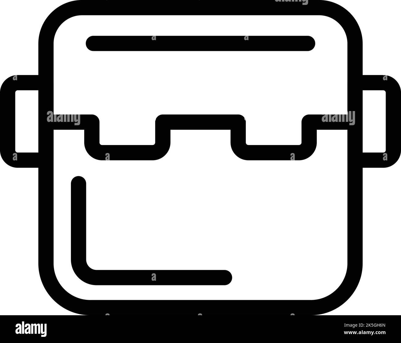 Tool case icon outline vector. Open kit. Toolbox equipment Stock Vector ...