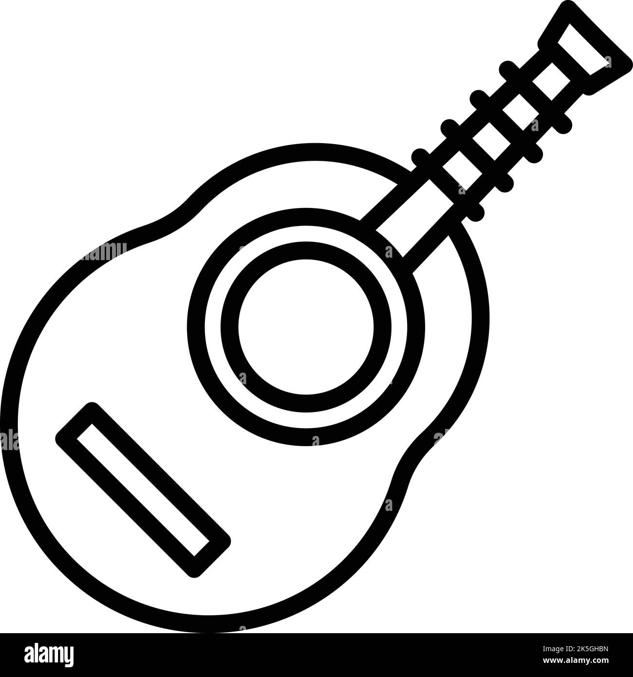 Summer ukulele icon outline vector. Guitar music. Acoustic art Stock ...