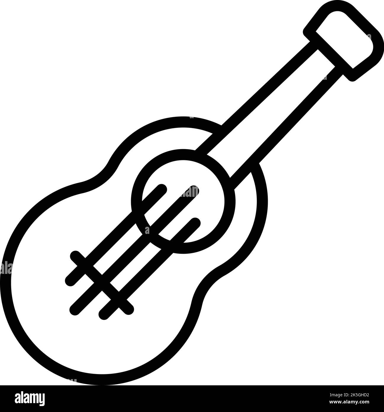 String ukulele icon outline vector. Music guitar. Art style Stock ...