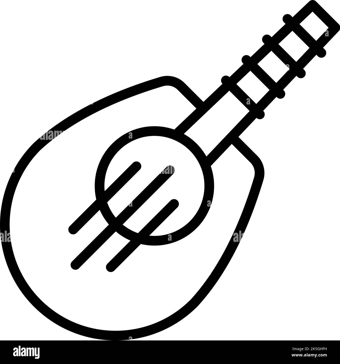 Ukulele icon outline vector. Hawaii guitar. Music instrument Stock ...