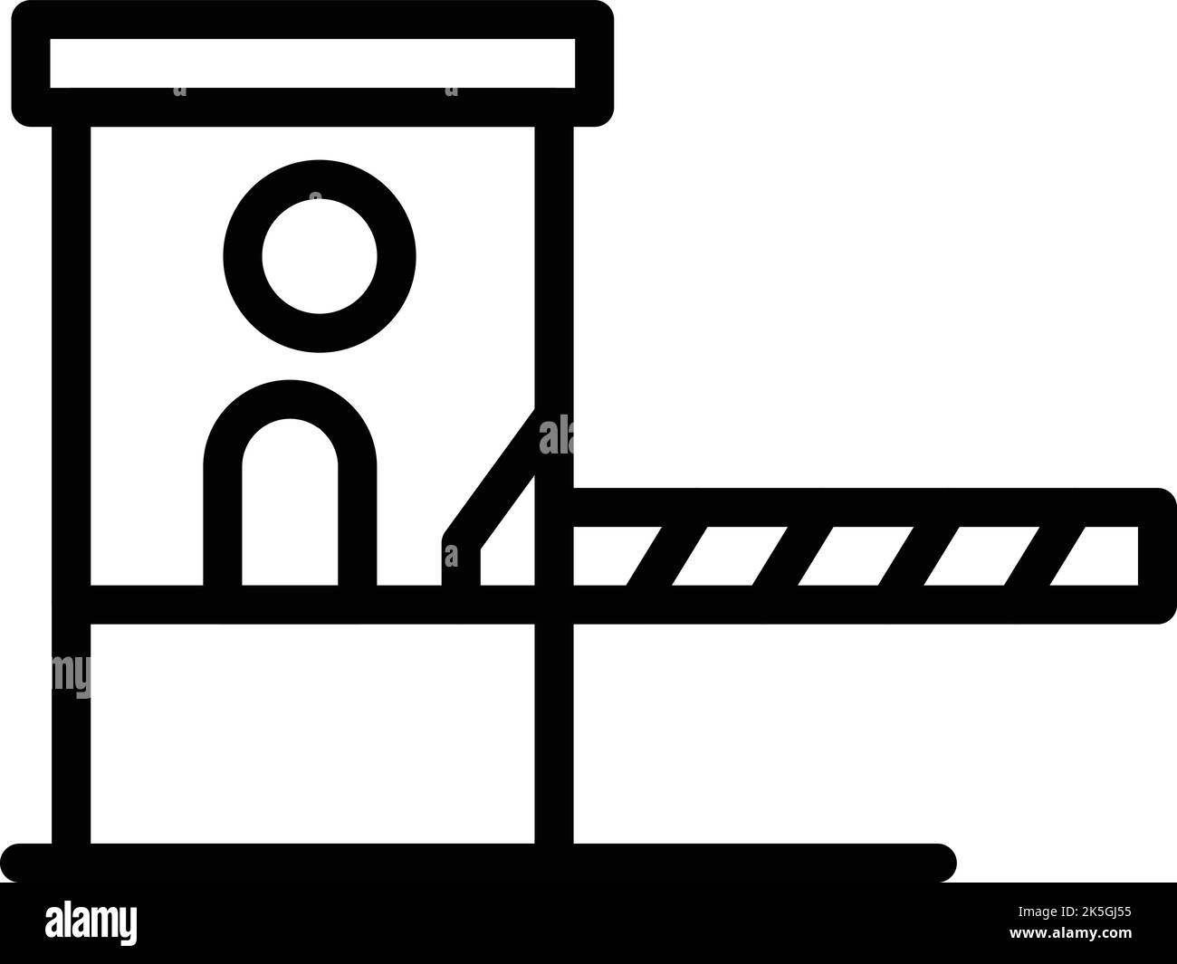 School parking guard icon outline vector. Security police. Officer road ...