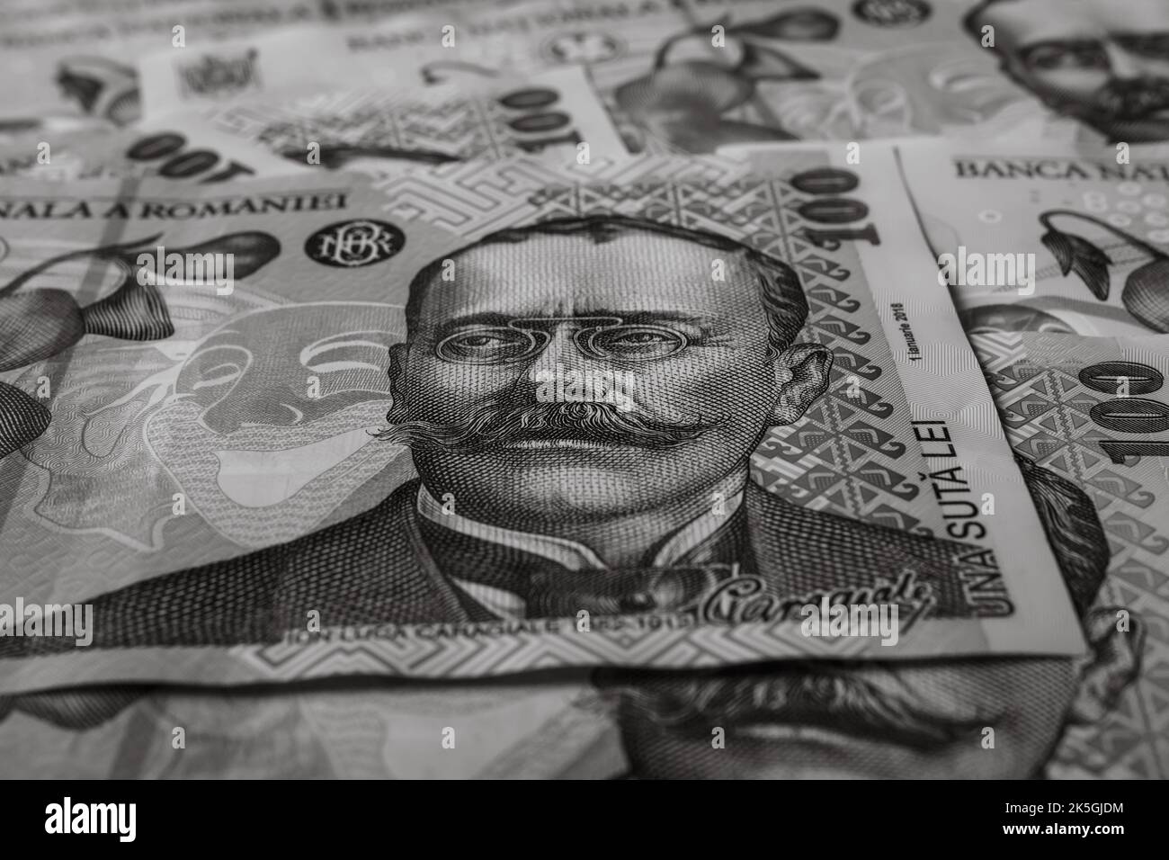 LEI Romanian money. RON Leu money european currency and inflation Stock ...