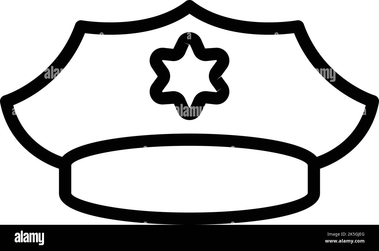 Police officer cap icon outline vector. Road kid. School guard Stock ...