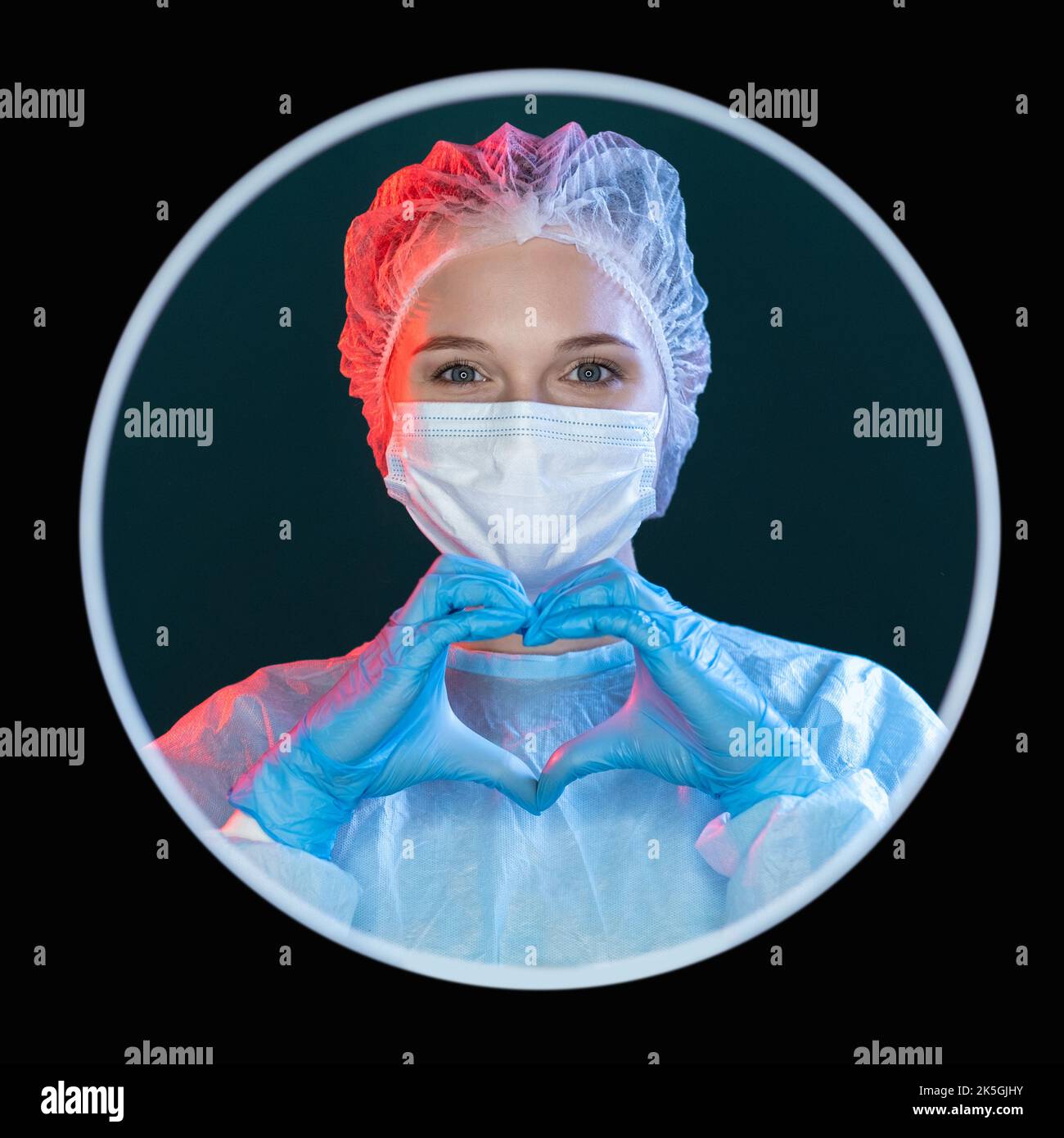 Female avatar with heart hi-res stock photography and images - Alamy