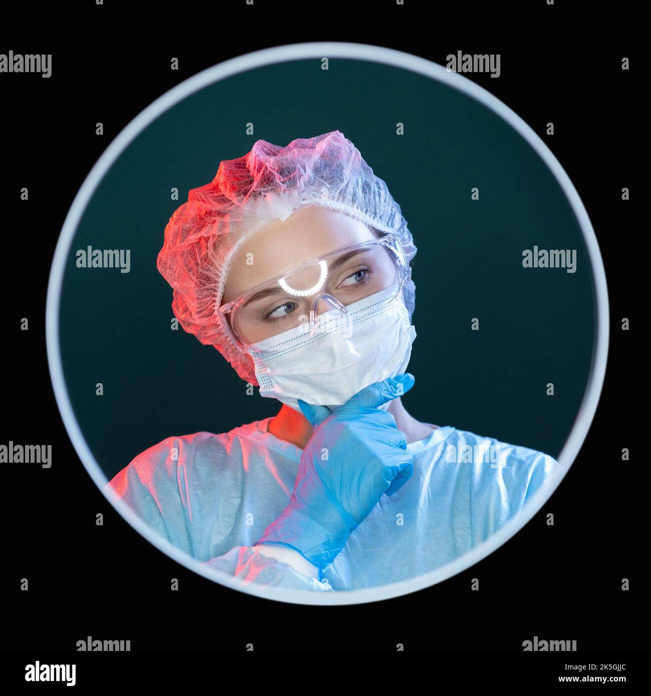 Pensive doctor. Medic portrait. Healthcare specialist. Headshot avatar ...