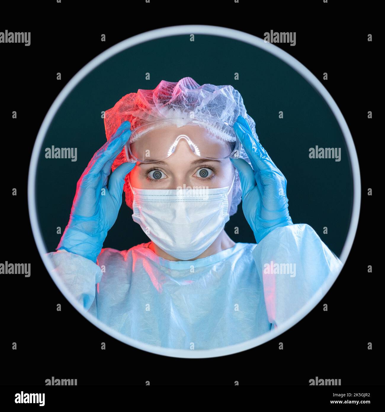 Surprised surgeon portrait. Healthcare specialist. Innovative medicine ...