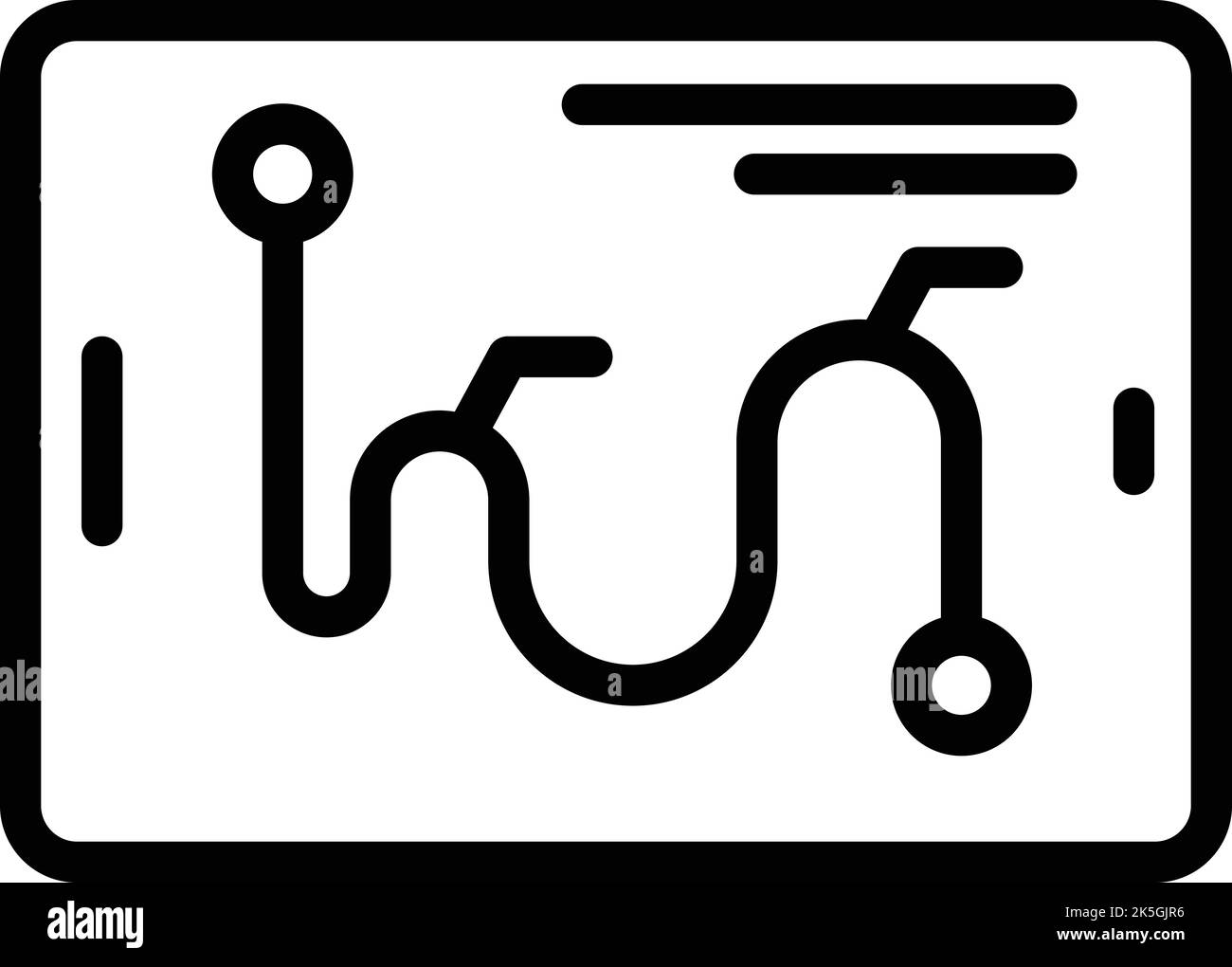Bike sharing route icon outline vector. Rent system. Smart transport ...