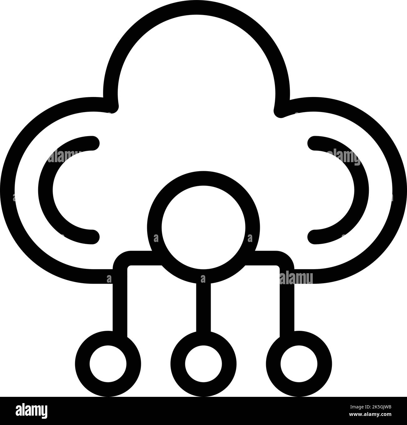 Data cloud vpn icon outline vector. Online security. Secure software ...