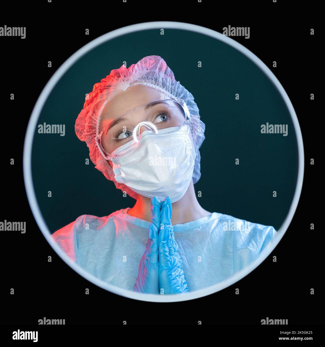 Doctor prayer. Medical hope. Faith protection. Headshot avatar portrait ...