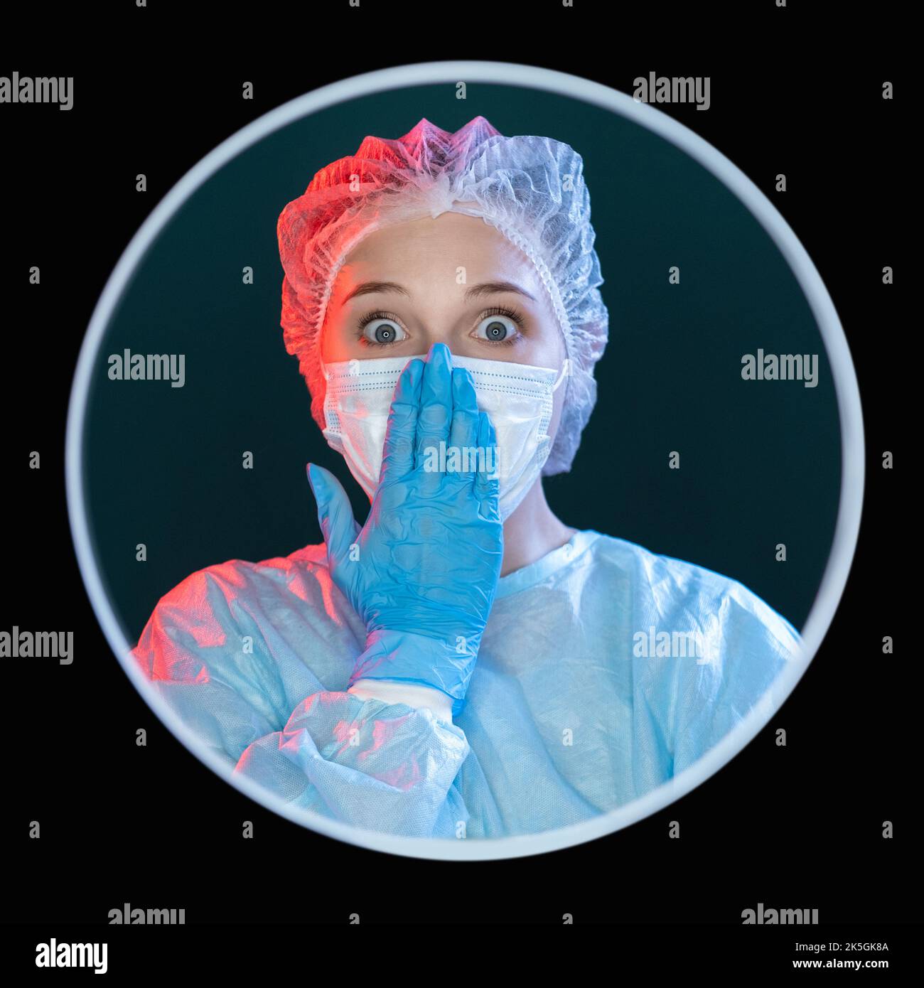 Shocked doctor portrait. Medical mistake. Stress anxiety. Headshot ...