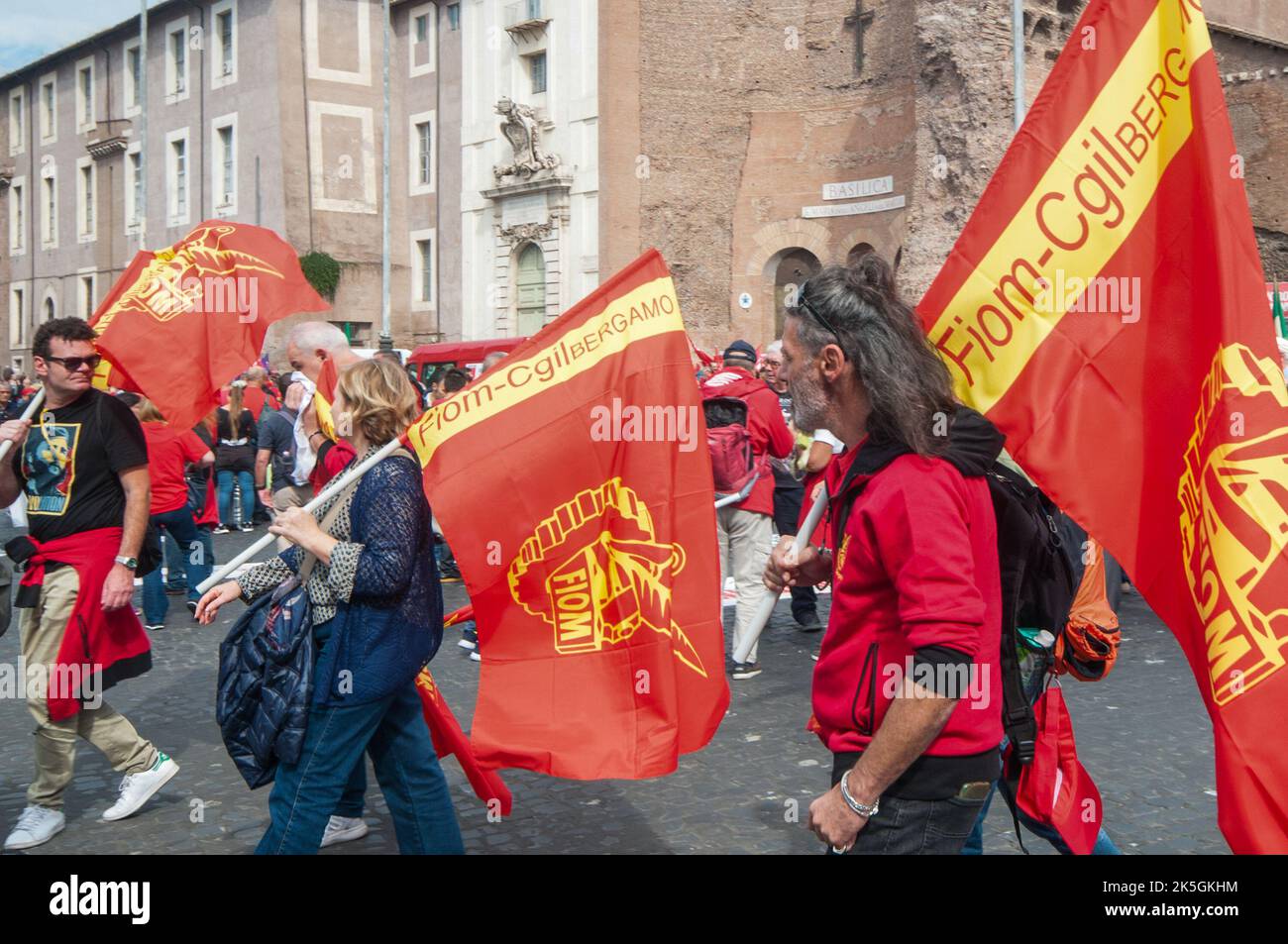 Rome, Italy. 08th Oct, 2022. Rome 8 October 2022: The CGIL, one year ...