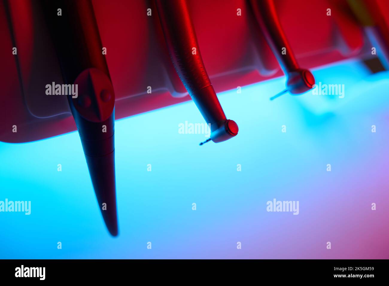 Cut photo of dentist block with drill. Treatment, brushing, prosthetics ...