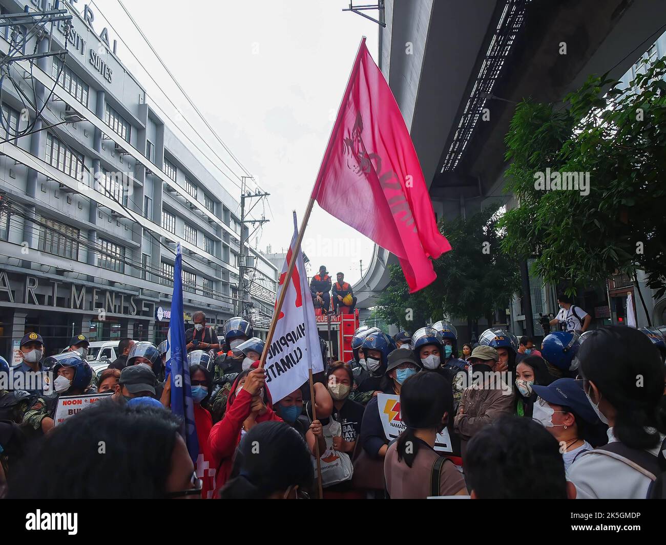 Manila, Philippines. 08th Oct, 2022. Militant protesters cluttered ...