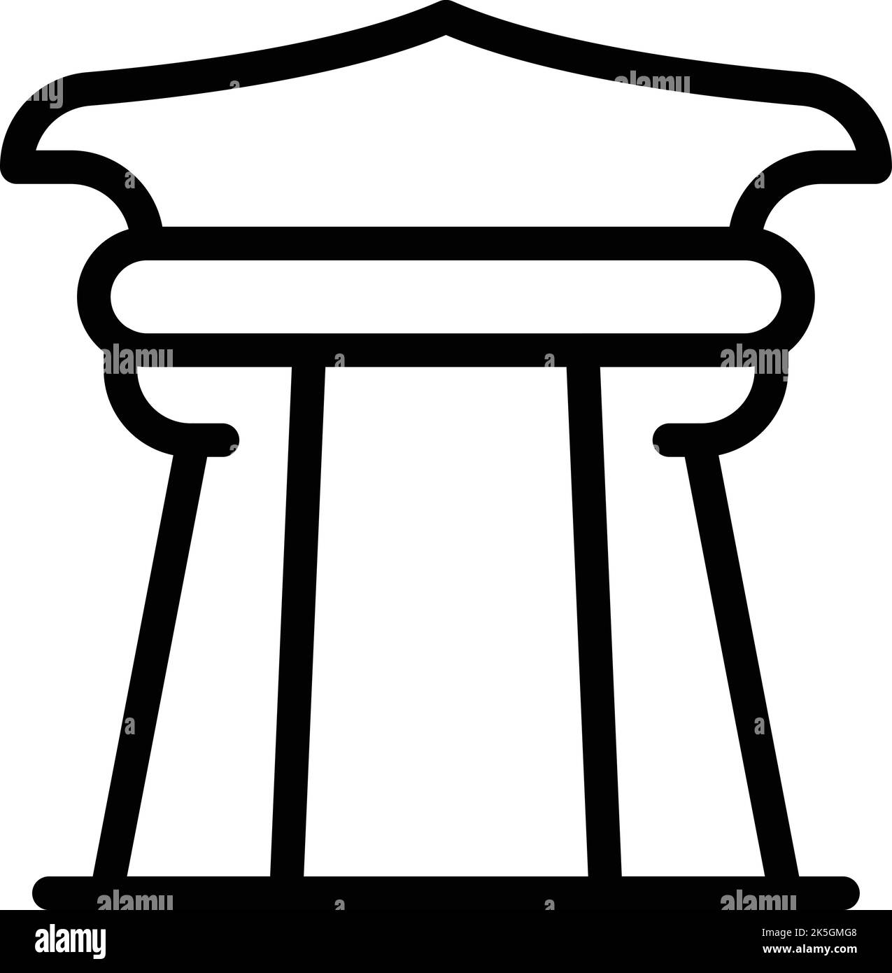 Ancient tower icon outline vector. City temple. Tokyo map Stock Vector ...